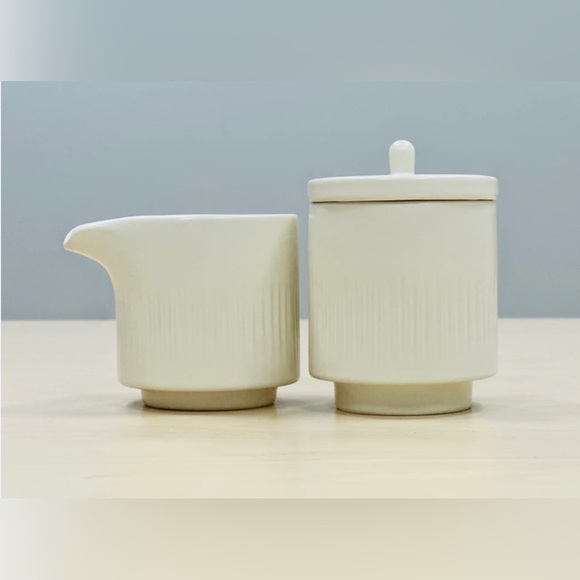 Magenta | Kitchen | Nwt Citrine By Magenta Ribbed Ceramic Creamer Sugar ...